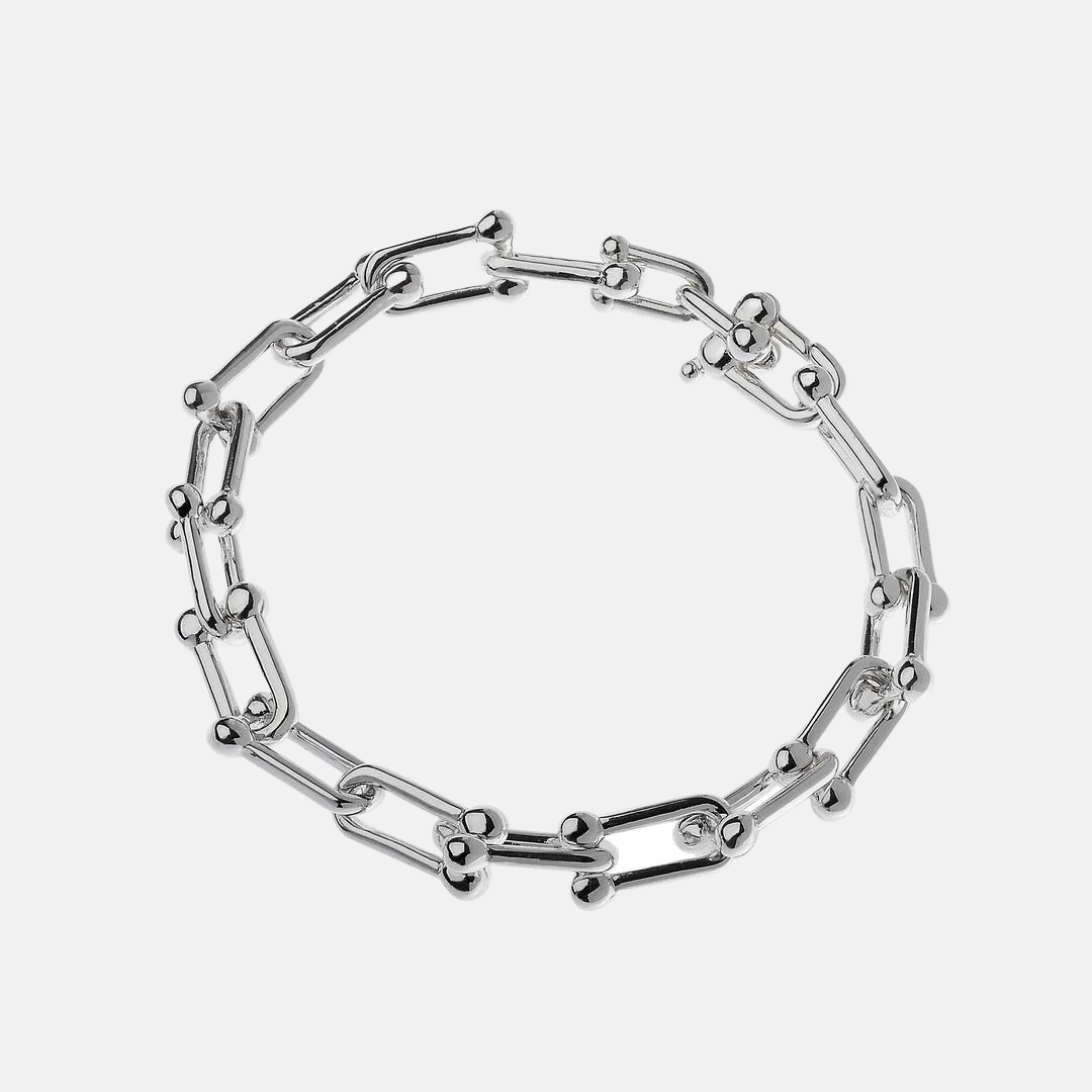 Venega Square Link Bracelet - Silver | Gold – AMALILY